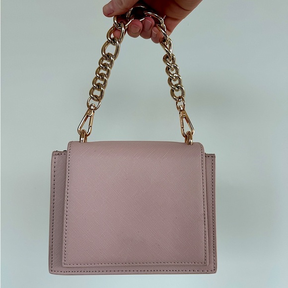 REVOLVE | Bags | Blush Pink Mini Handbag With Gold Chain Strap | Poshmark